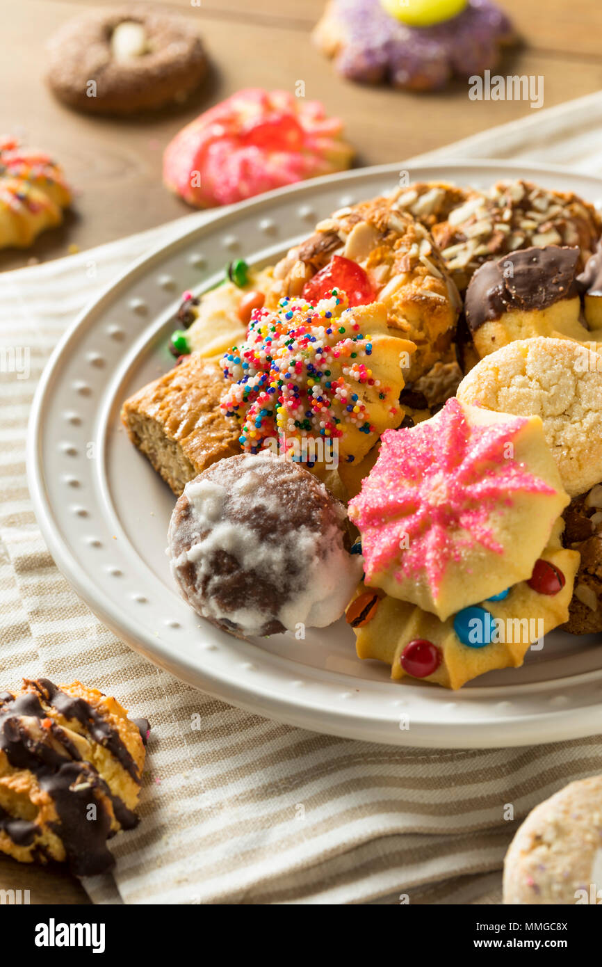 Homemade Sweet Assorted Italian Cookies Ready to Eat Stock Photo - Alamy
