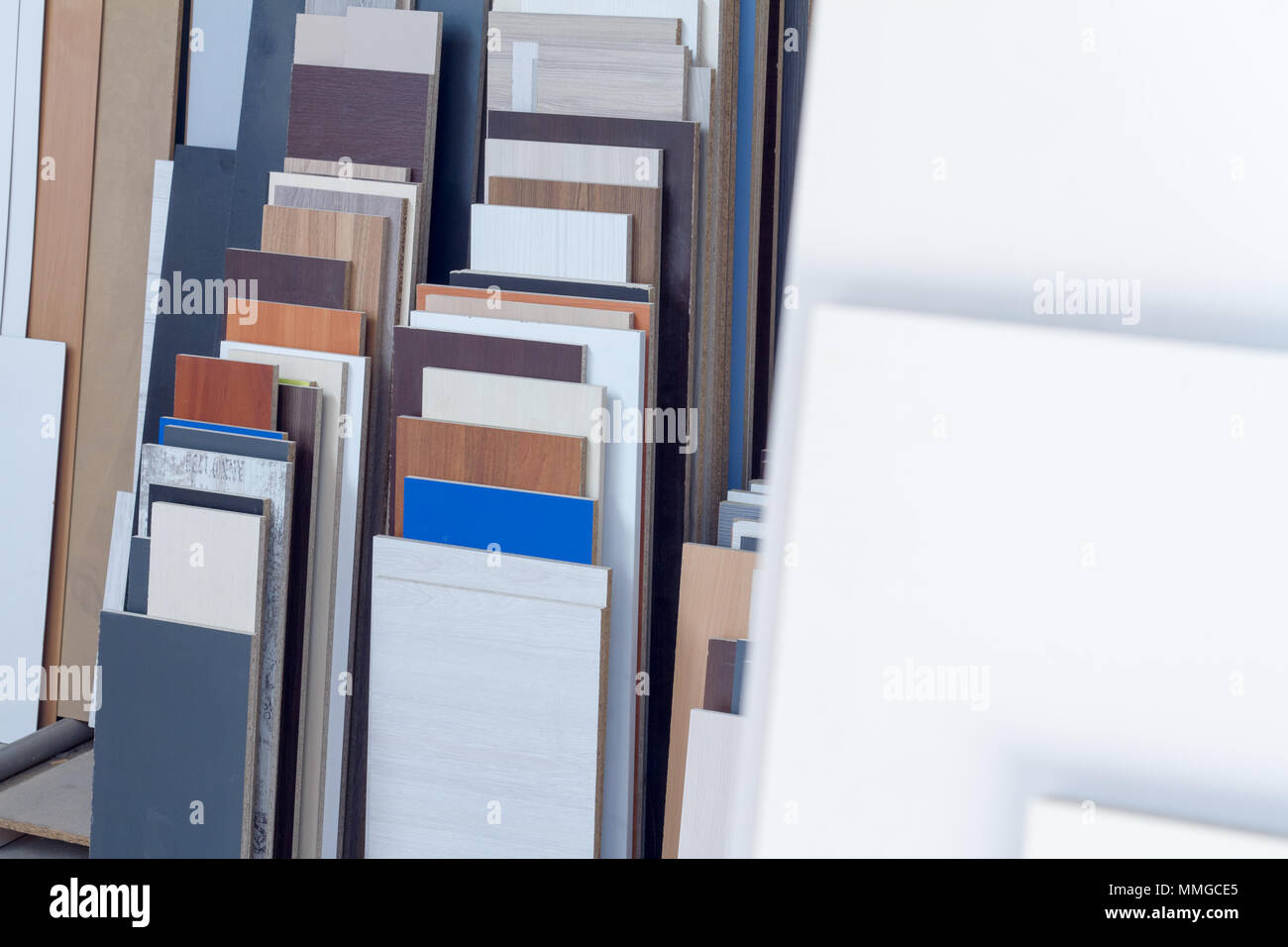 MDF, PARTICLE BOARD. Wood panels of different thicknesses and colors ...