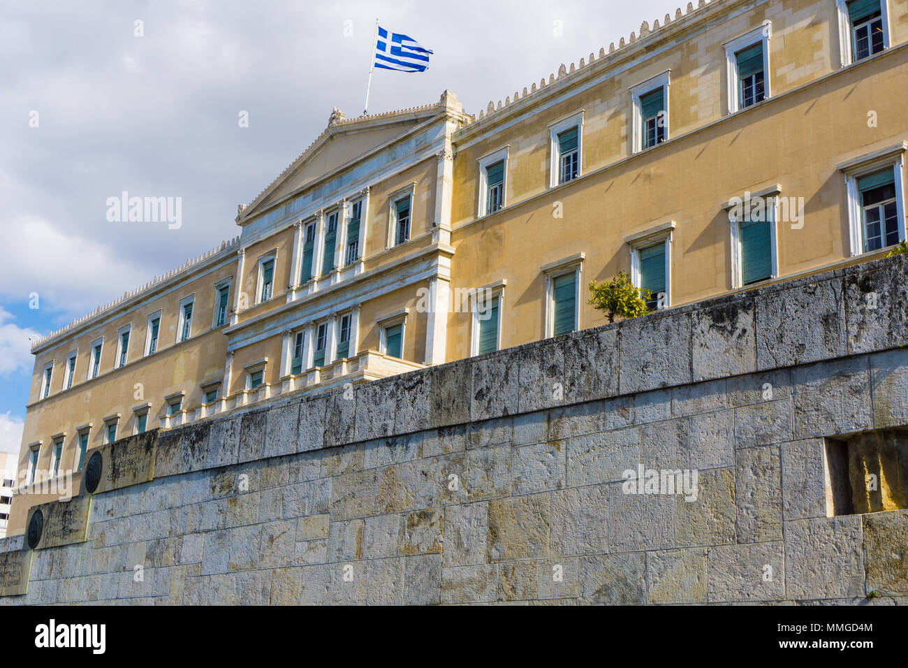 The Greek parliament at Syntagma square in Athens Greece Stock Photo ...