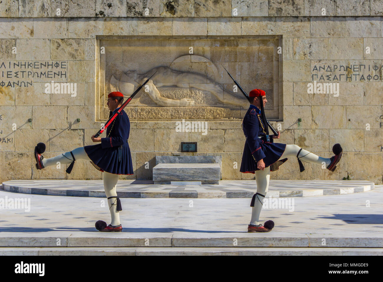 Presidential guard in front of Greek Parliament in Athens, Greece ...
