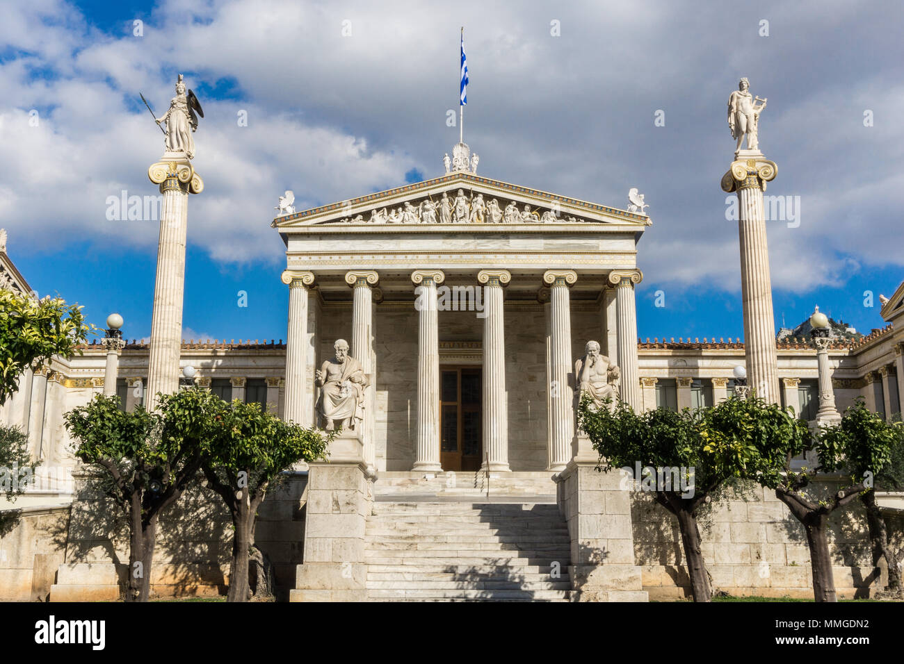 The Academy of Athens in Greece. It is the most magnificent of all the ...