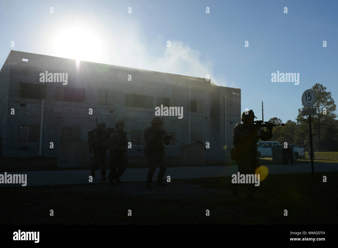 U.S. Marine infantryman, K Company, 3rd Battalion, 8th Marines, conduct ...