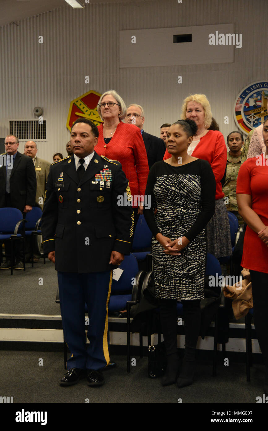 U.S. Army Command Sgt. Maj. William Majors and his wife Laura, stand at ...