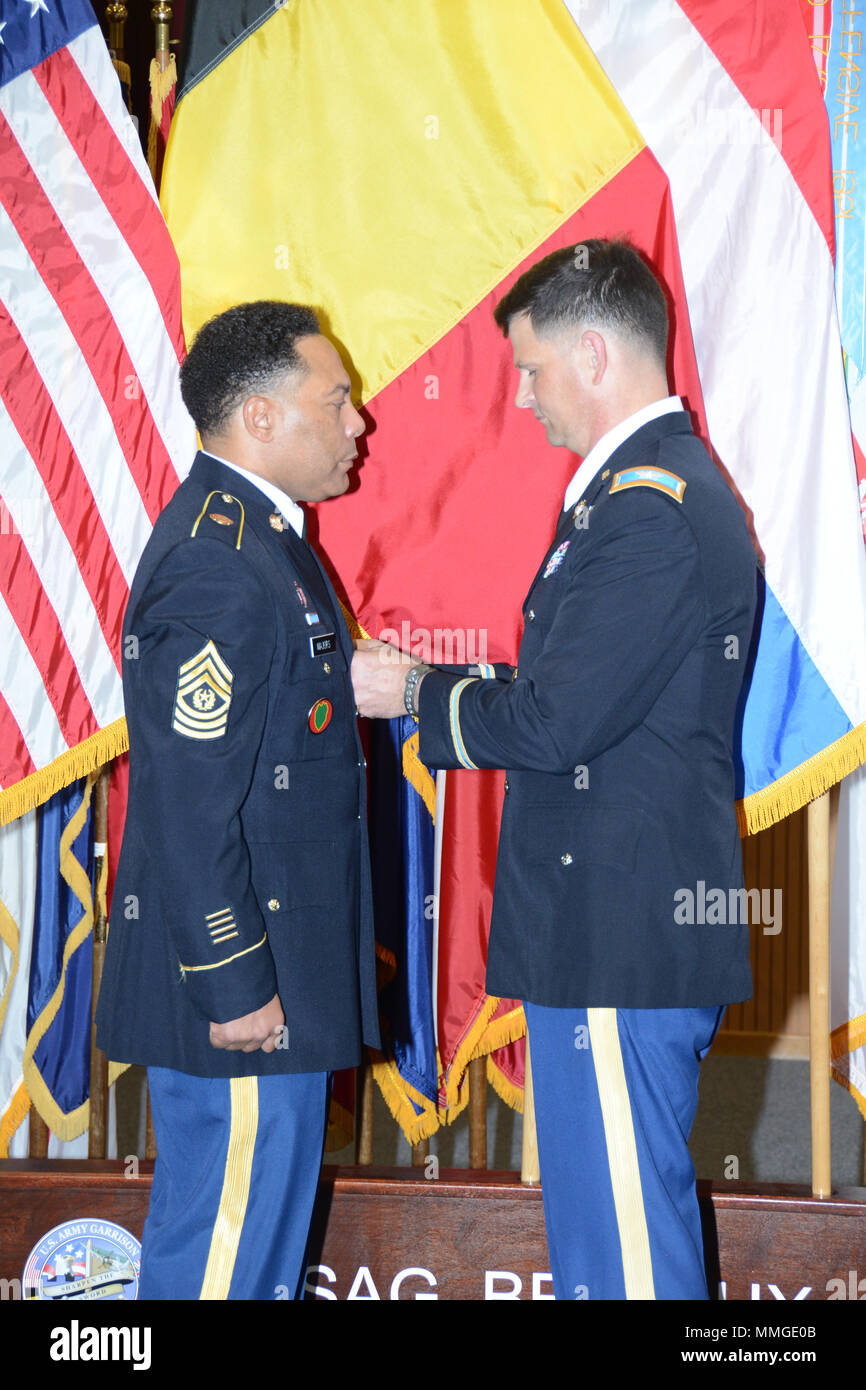 U.S. Army Command Sgt. Maj. William Majors, receives the Legion of ...
