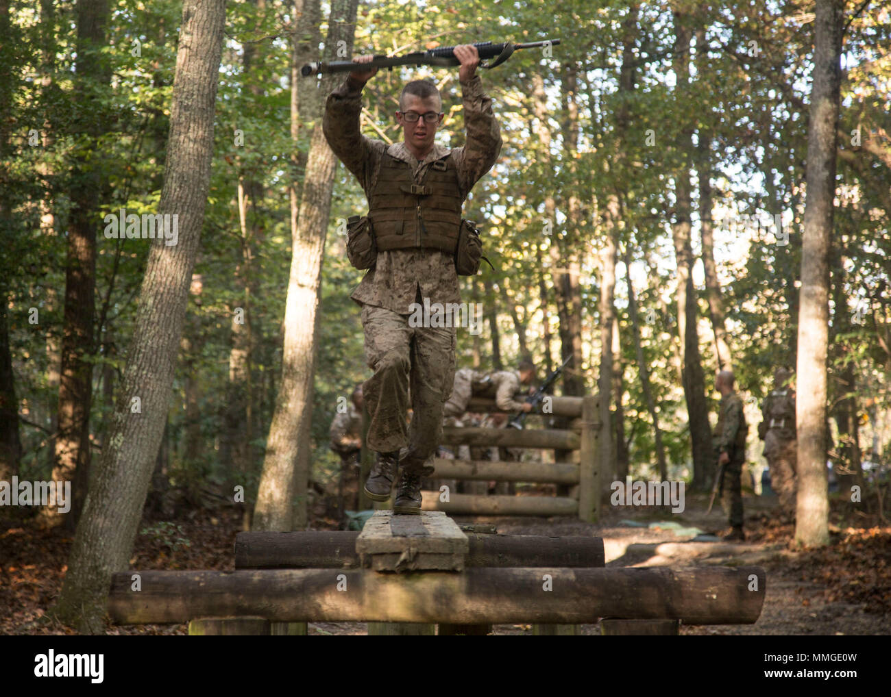 A U.S. Marine Corps Officer Candidate attending Officer Candidate ...