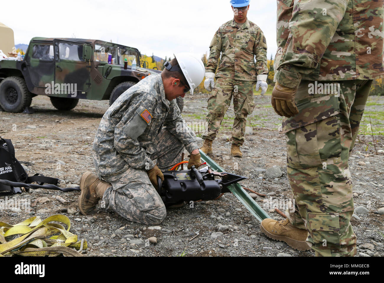 Alaska Army National Guard Spc. Brodie Smith, a wheeled vehicle ...