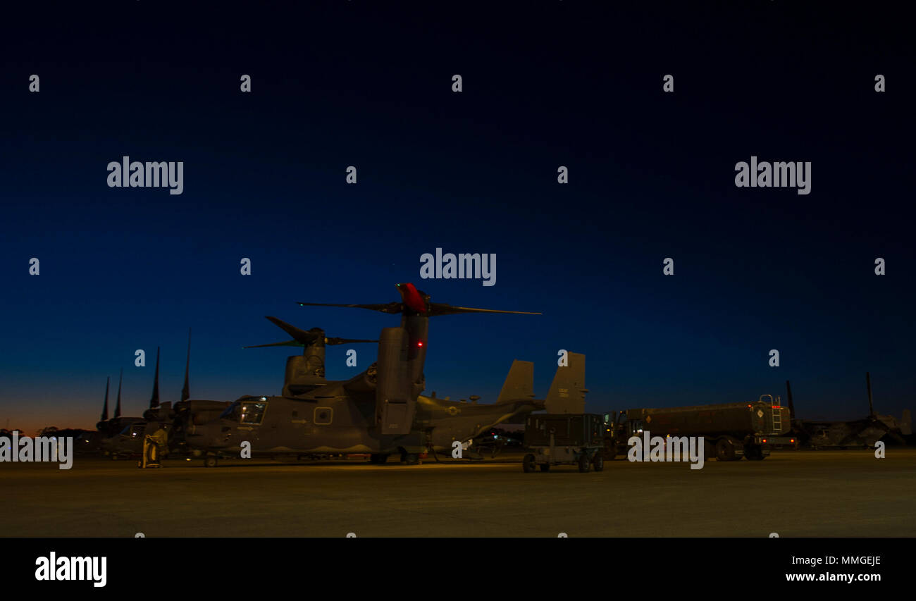 An 8th Special Operations Squadron CV-22 Osprey tiltrotor aircraft ...