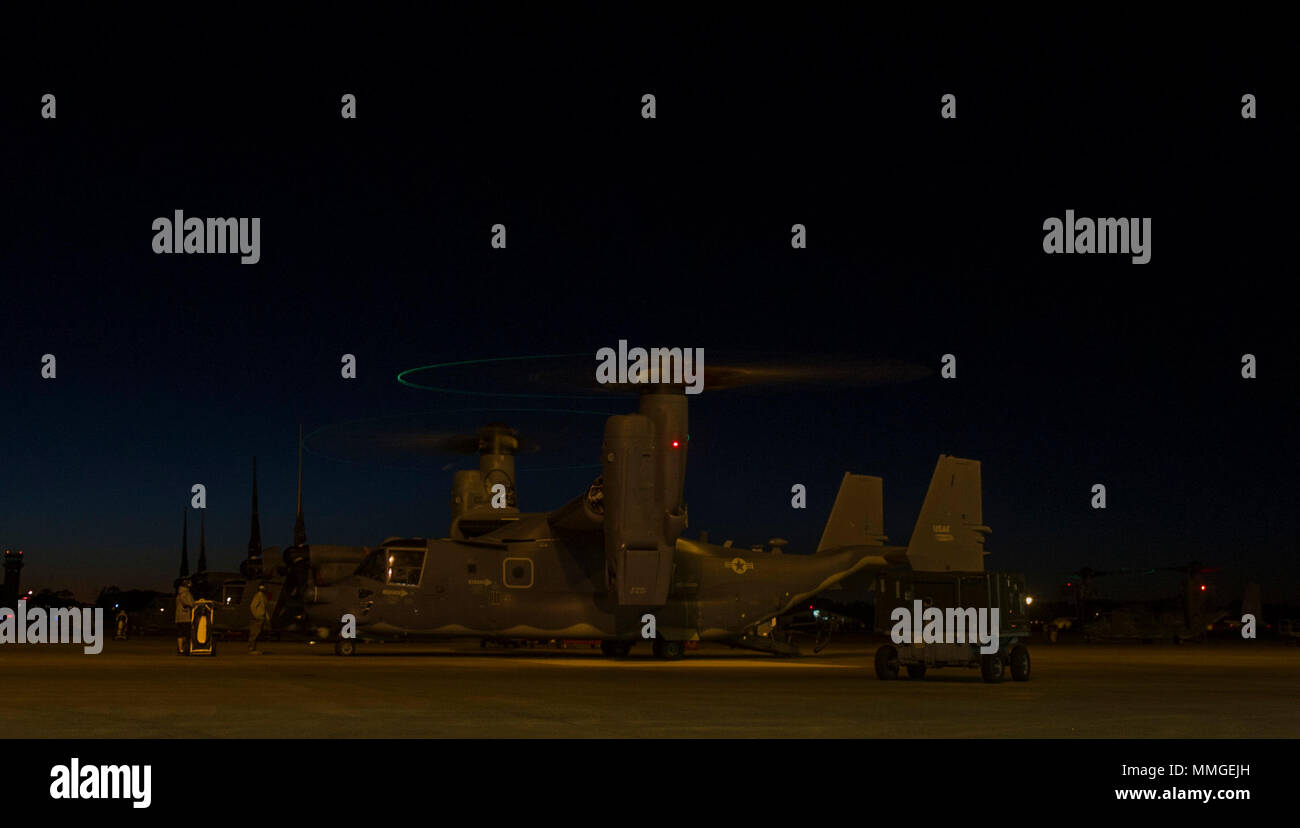 An 8th Special Operations Squadron CV-22 Osprey tiltrotor aircraft ...