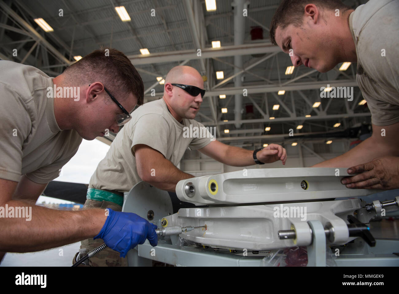 Air Commandos with the 801st Special Operations Aircraft Maintenance ...