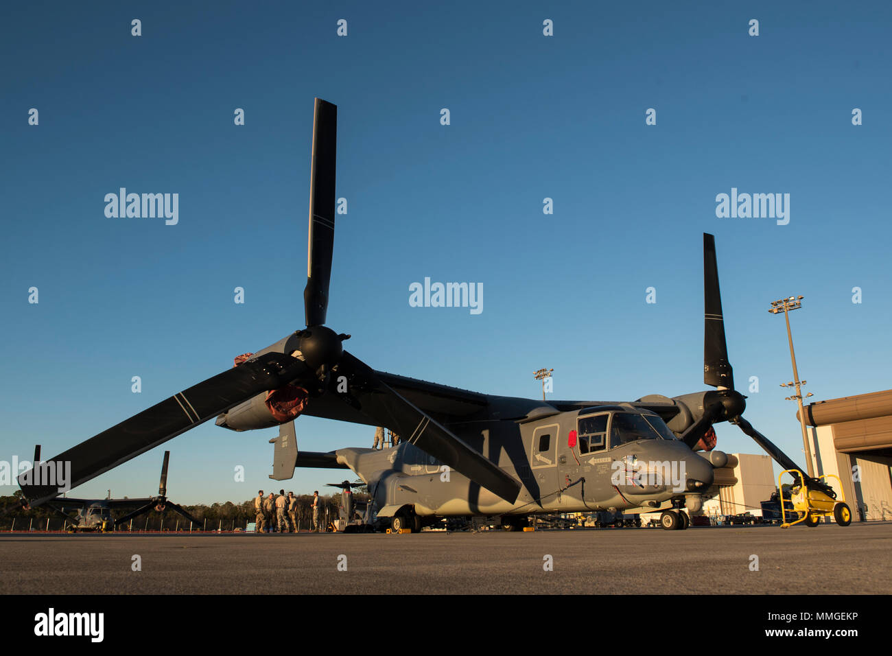 An 8th Special Operations Squadron CV-22 Osprey tiltrotor aircraft ...