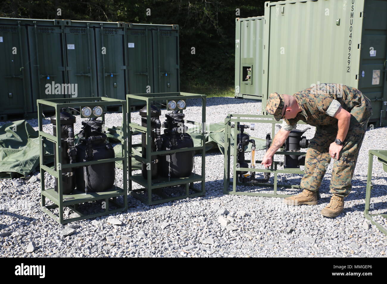 Master Sgt. Ryan Miller, project officer for Family of Water Systems at ...