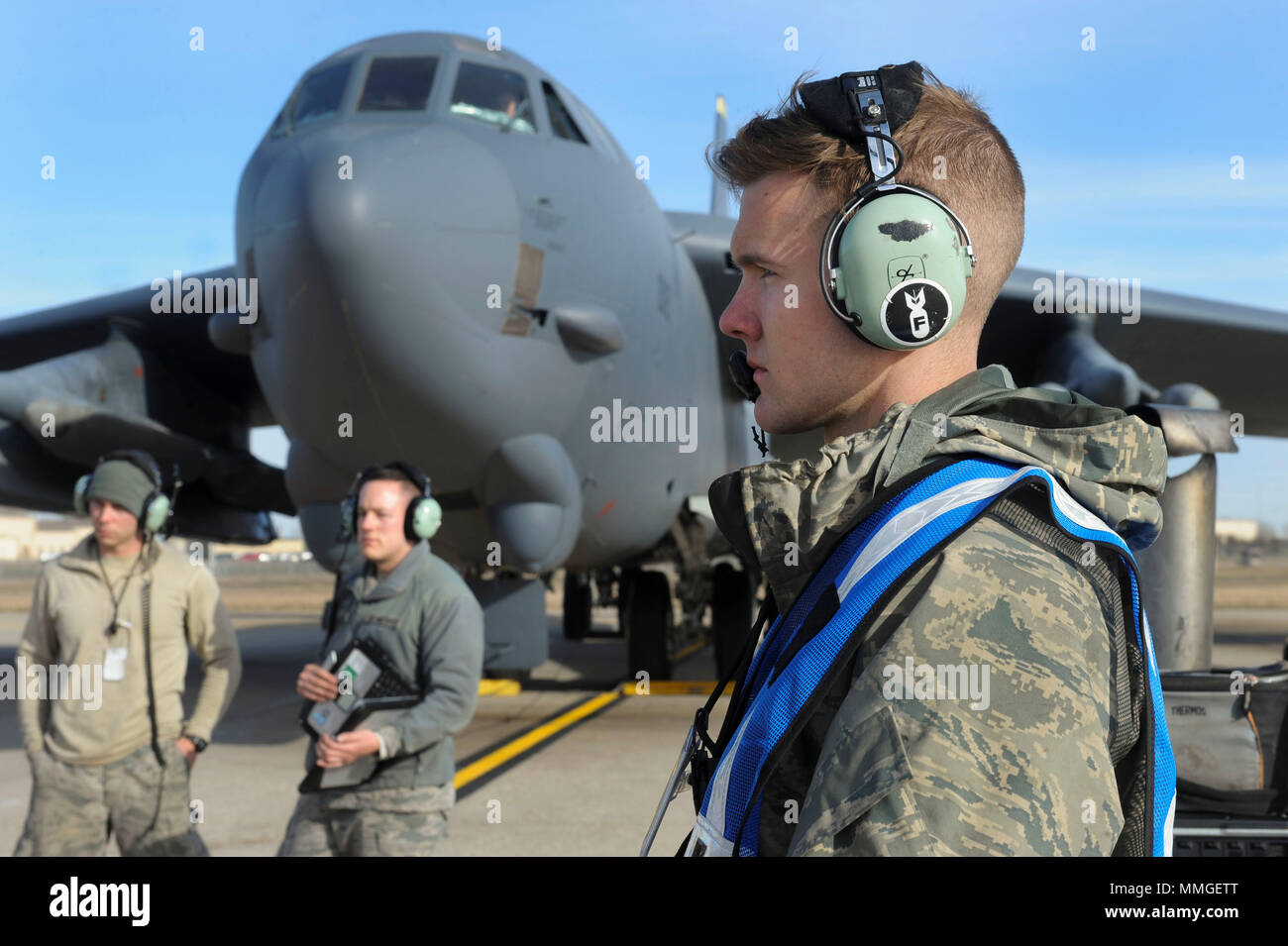 Airman 1st Class Ryan White, 5th Aircraft Maintenance Squadron crew ...