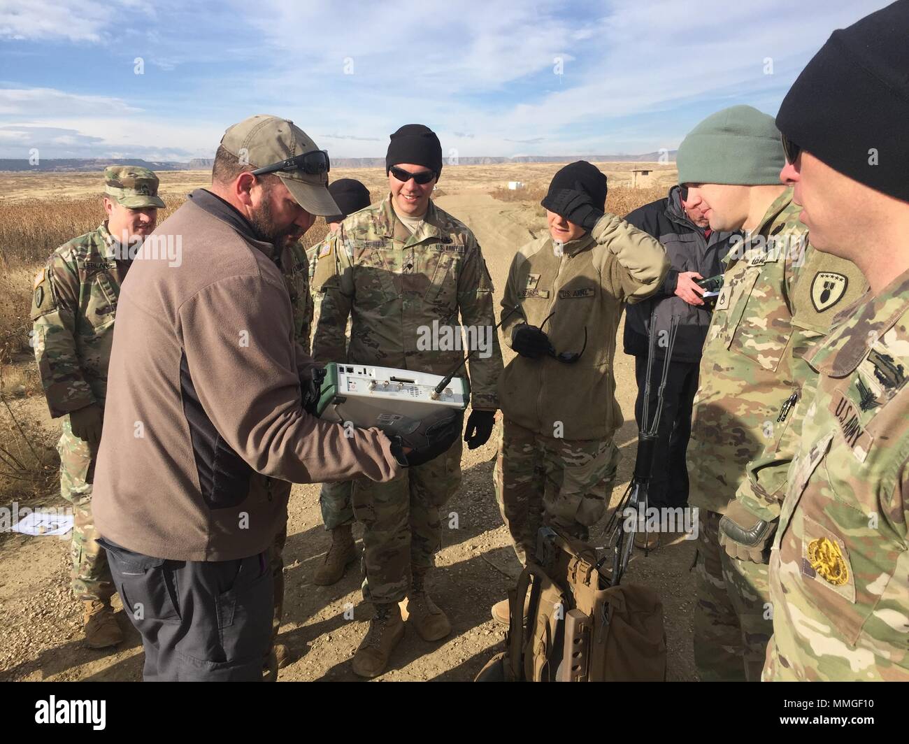 Scott Swanson, a spectrum analyzer with Fort Carson Counter IED Academy ...