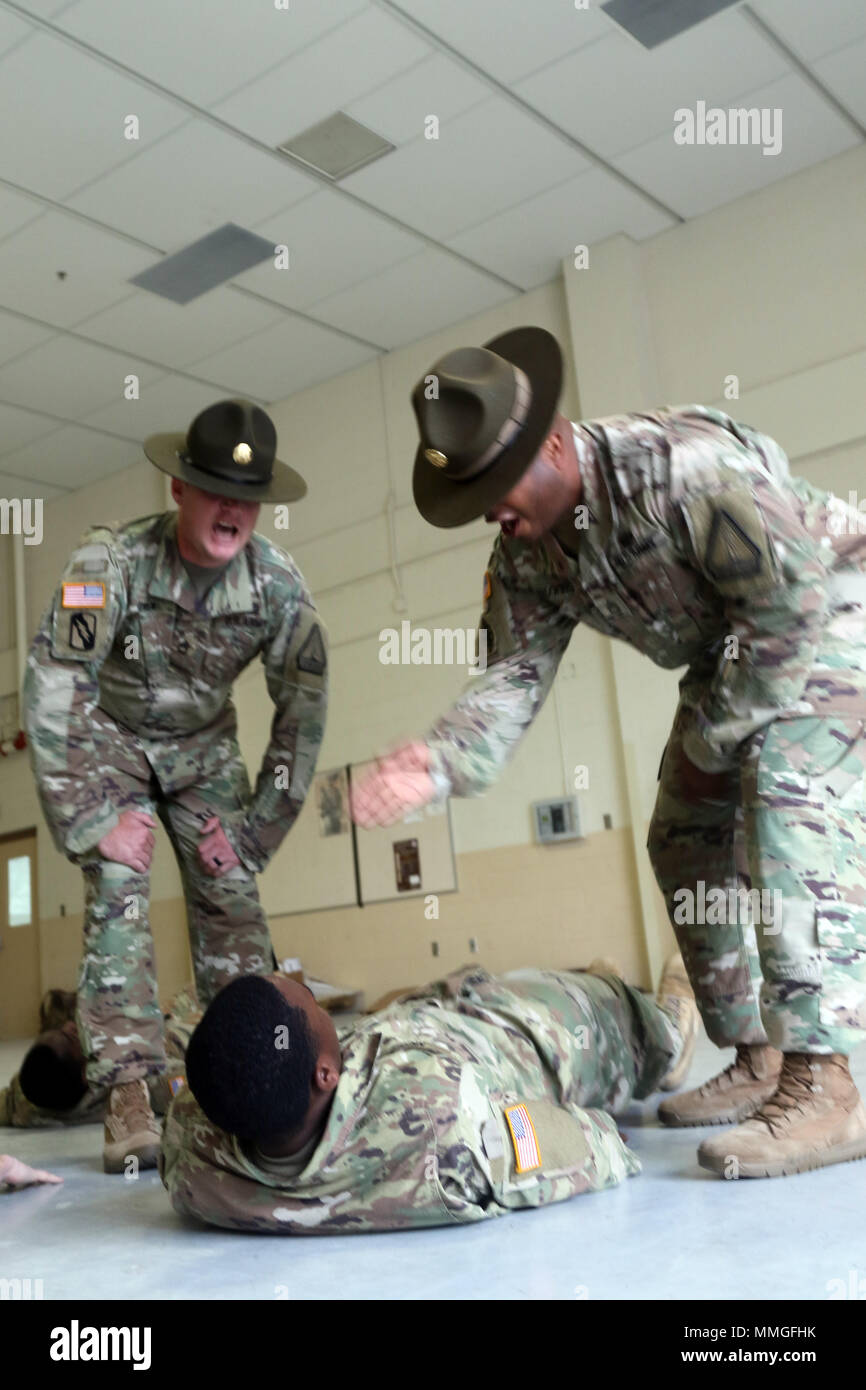Sgts. 1st Class Todd Owen and Sylvester Brookins, drill sergeants with ...