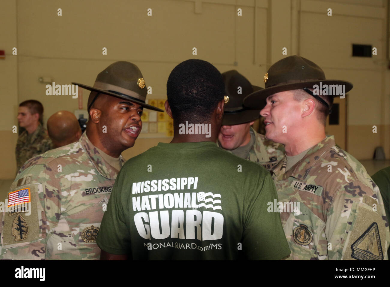 Sgts. 1st Class Sylvester Brookins, Todd Owen and Alec Donahoe, drill ...