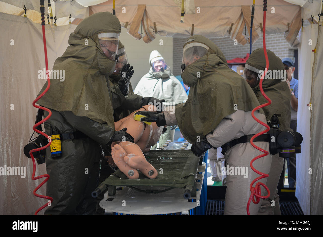 Intergrated in place patient decontamination training hi-res stock ...