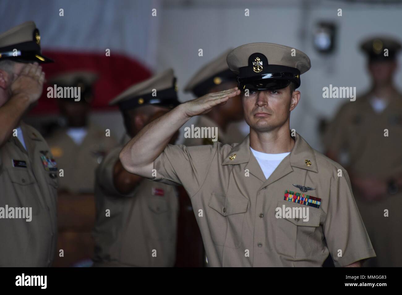 170915-N-AC117-224 YOKOSUKA, Japan (Sept. 15, 2017) -- A newly-pinned ...