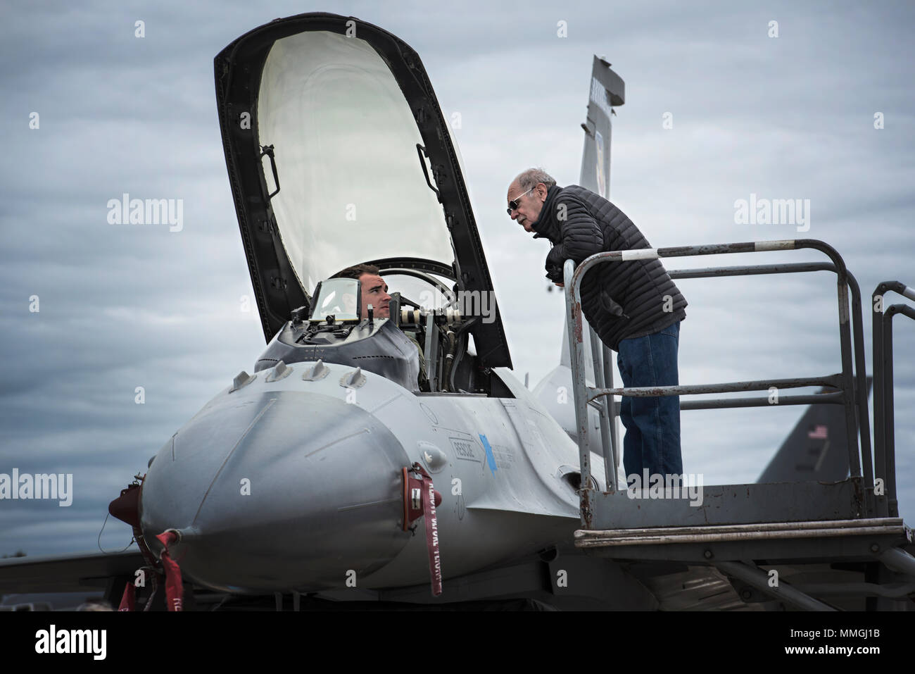 U.S. Air Force Capt. Chris Jeffers, 55th Fighter Squadron F-16 Fighting ...