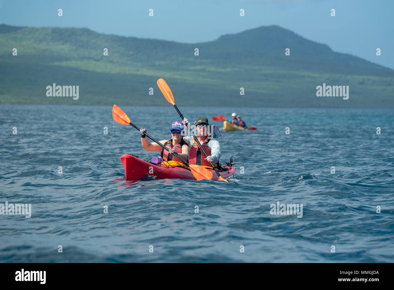 Sea kayaking in the Galapagos Islands, Ecuador Stock Photo - Alamy