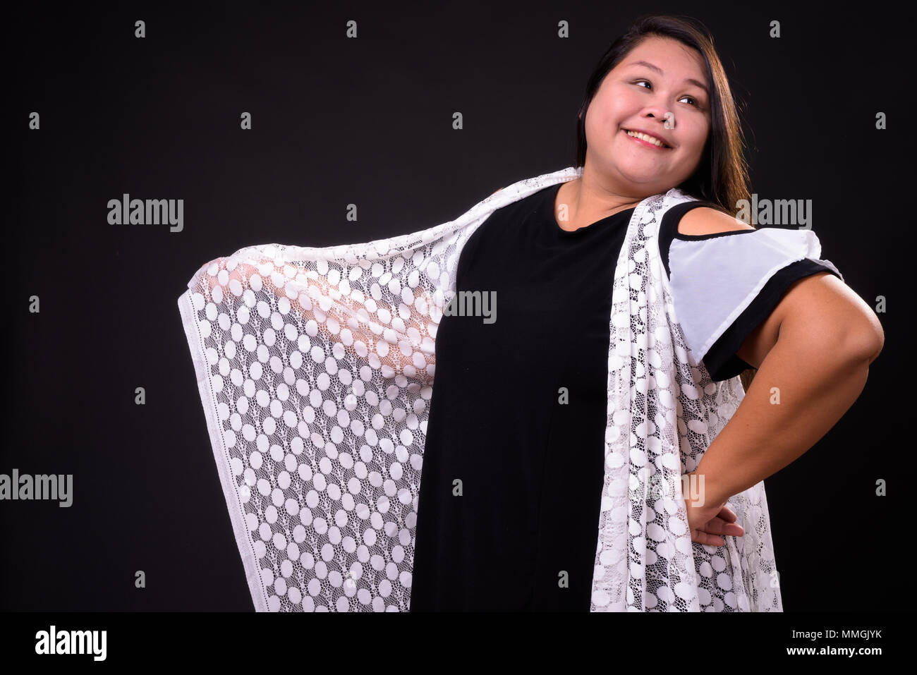 Beautiful asian fat woman hi-res stock photography and images - Alamy
