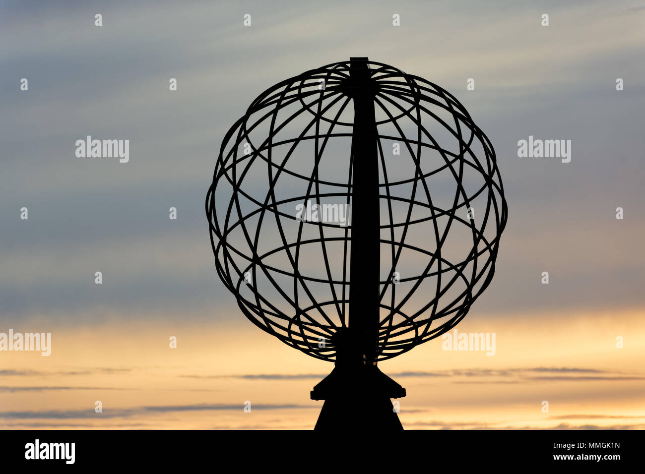 Globe Monument at North Cape. Norway - North Cape Stock Photo - Alamy