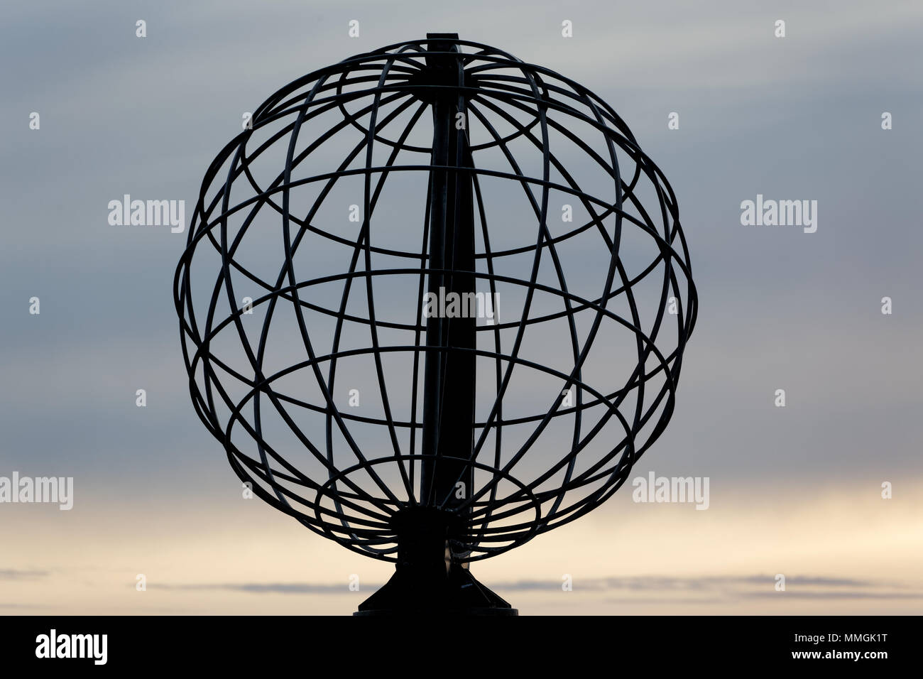 Globe Monument at North Cape. Norway - North Cape Stock Photo - Alamy