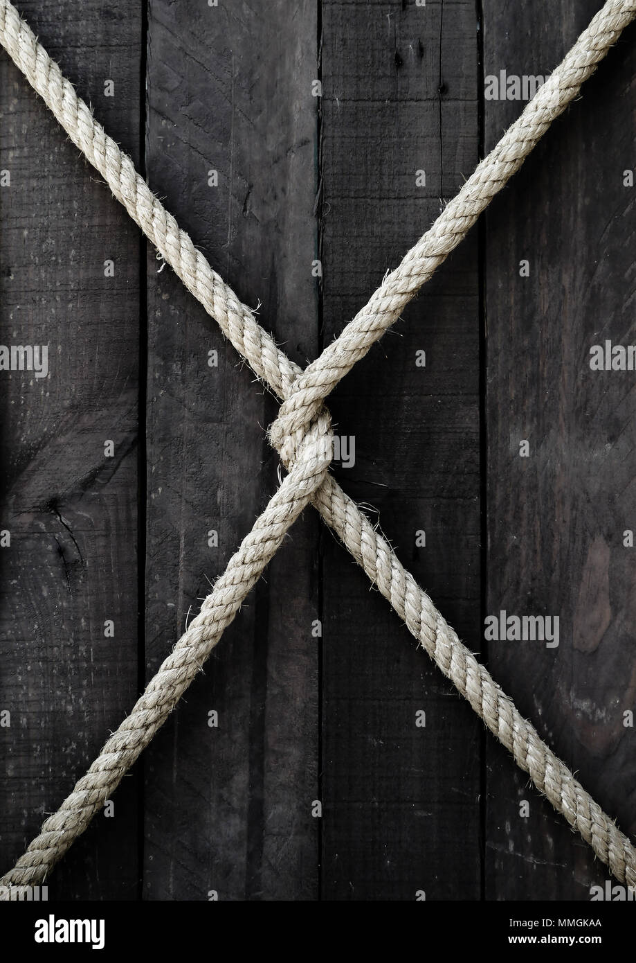 rope on weathered wood background texture nice Stock Photo - Alamy