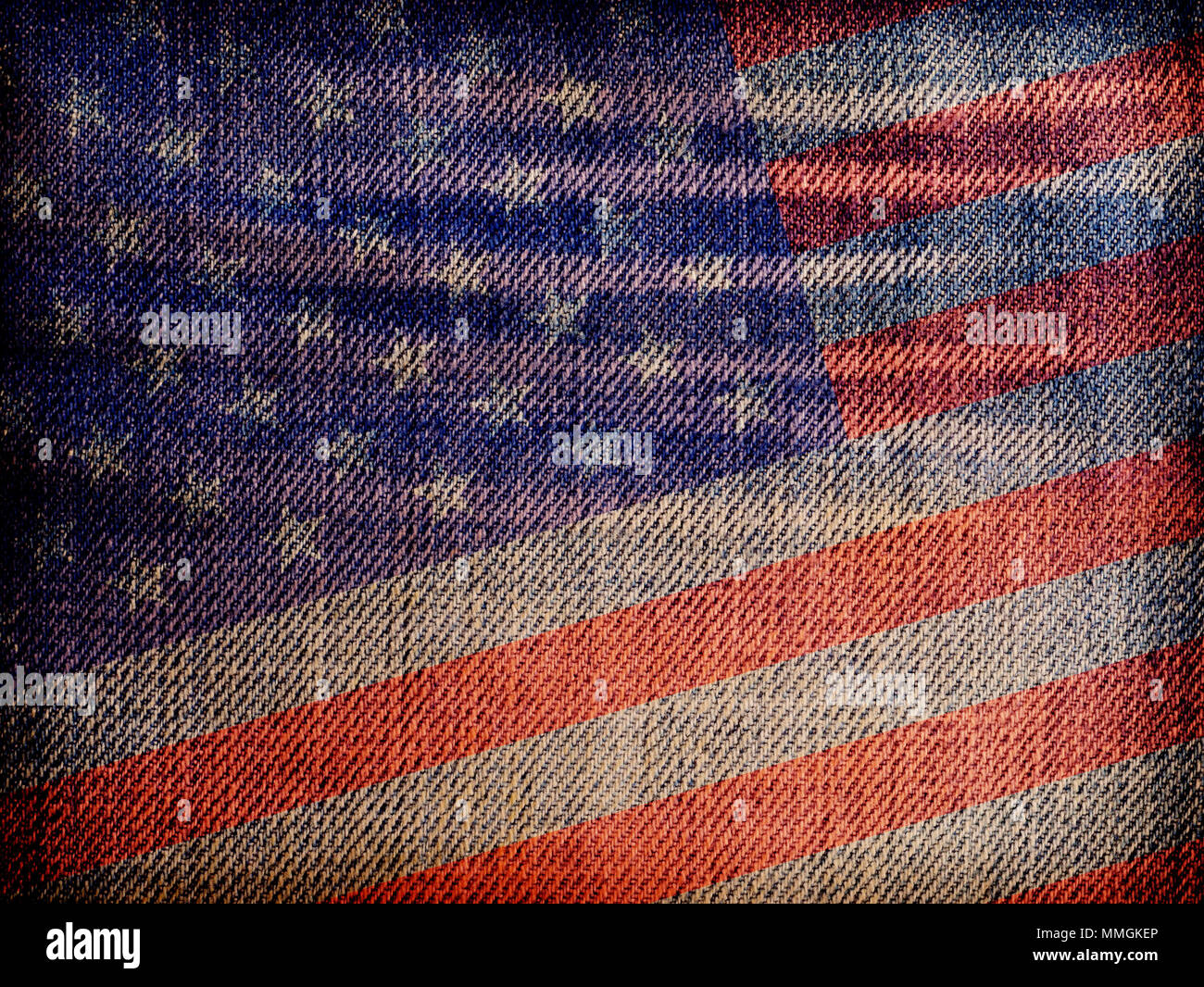 National flag on denim texture: USA Stock Photo - Alamy