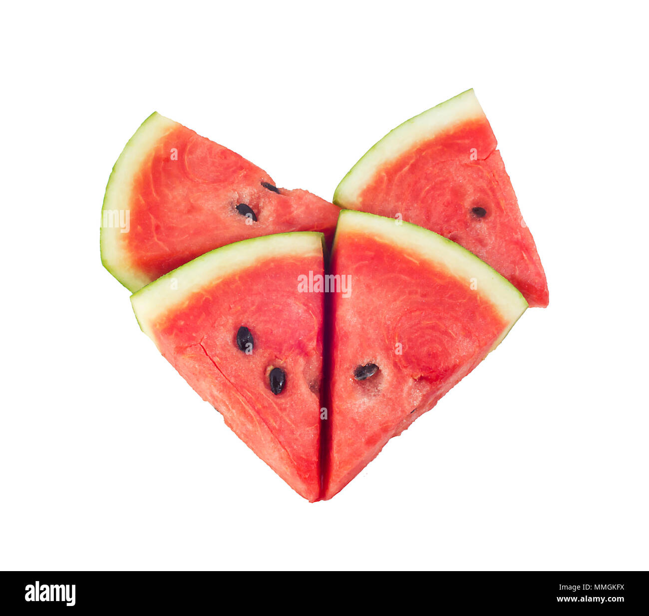Watermelon slice isolated on white Stock Photo - Alamy