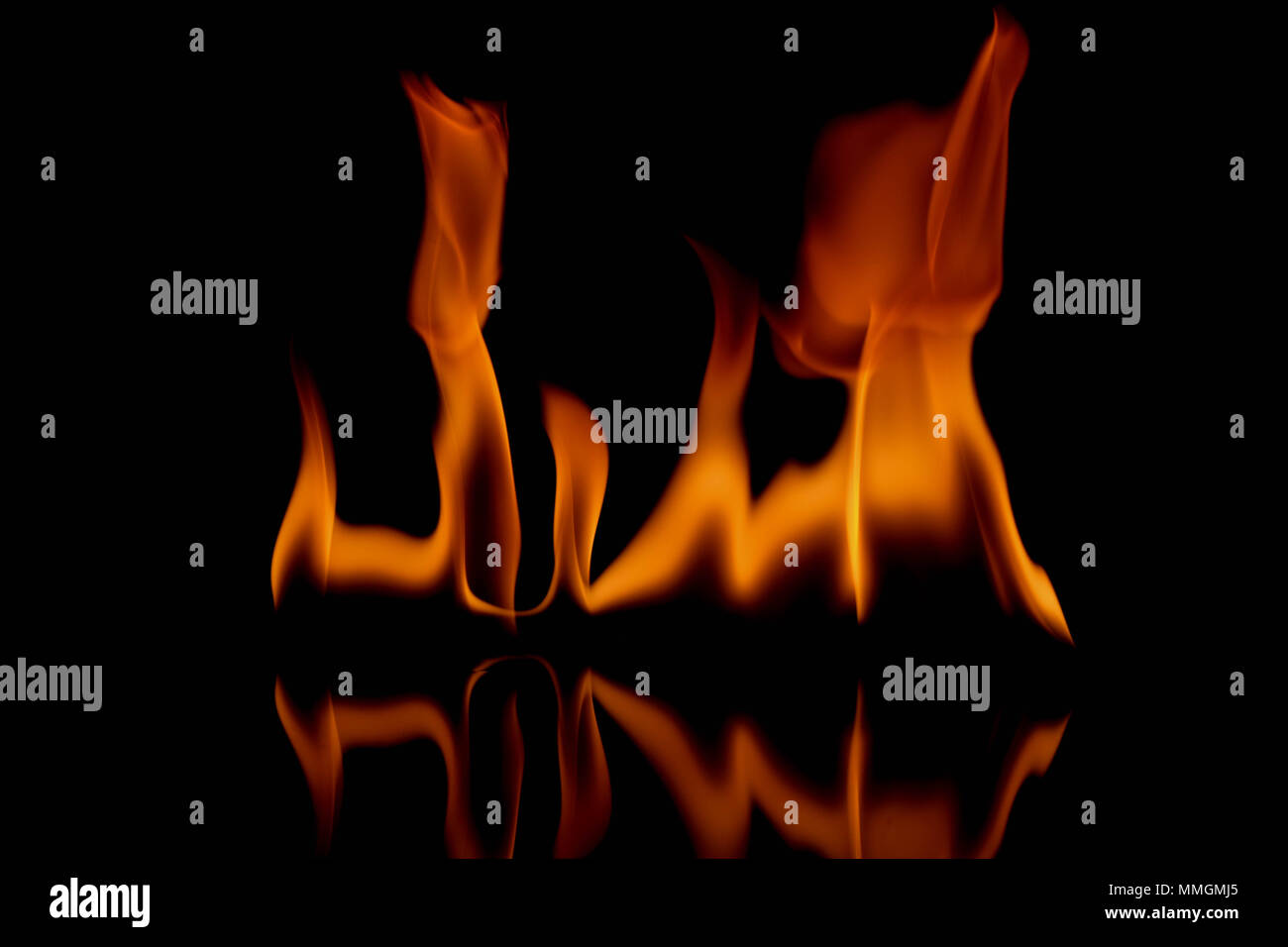 very hot fire abstract background. fire on the black background Stock ...