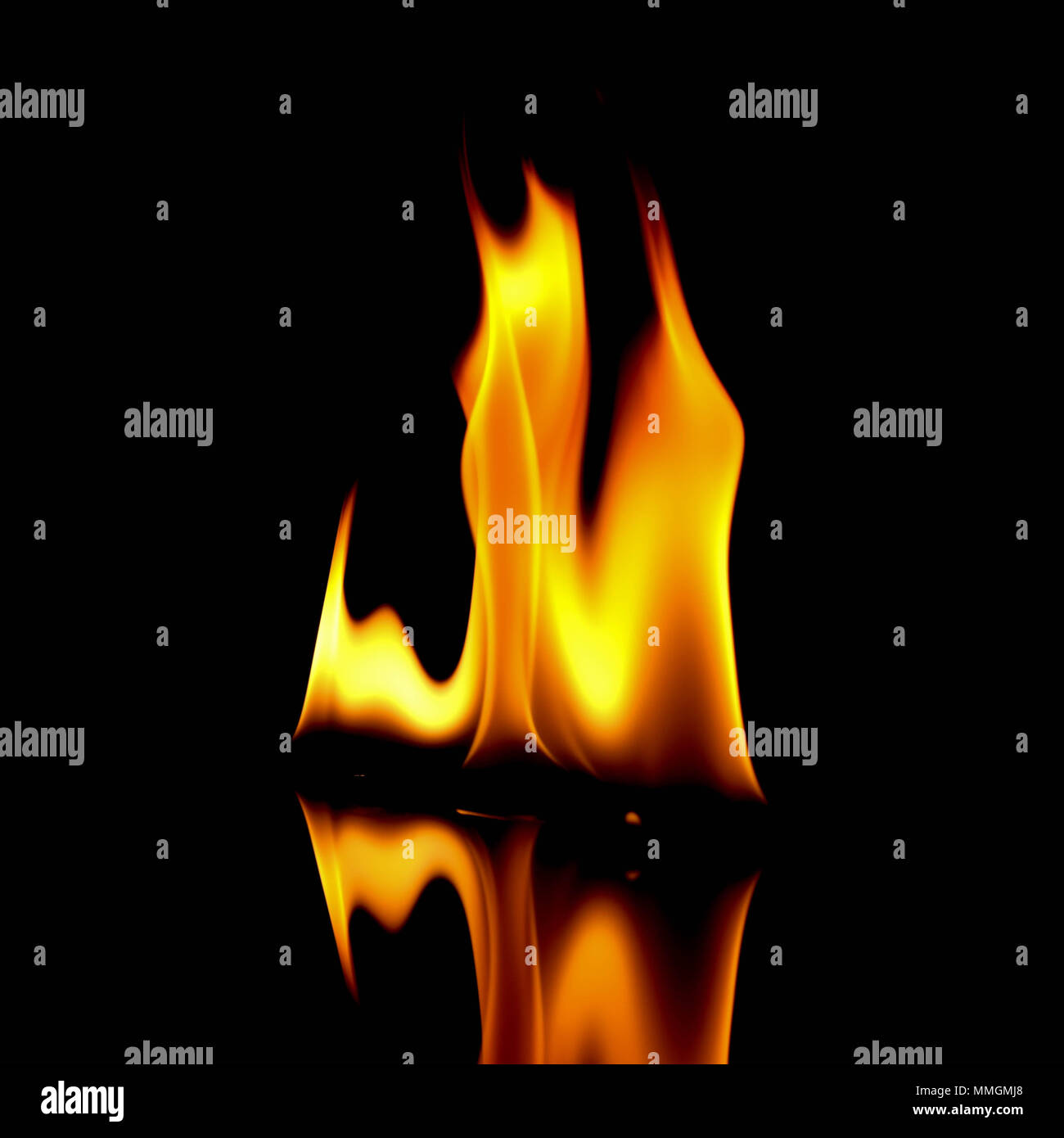very hot fire abstract background. fire on the black background Stock ...