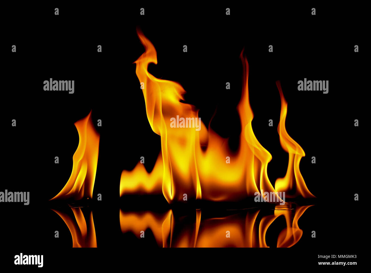 very hot fire abstract background. fire on the black background Stock ...