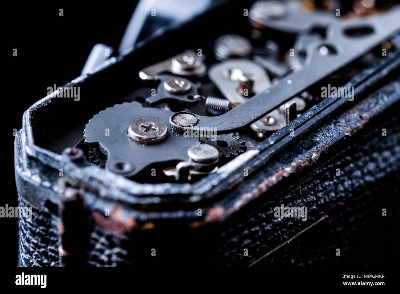 grunge retro vintage background. gears from old mechanism Stock Photo ...