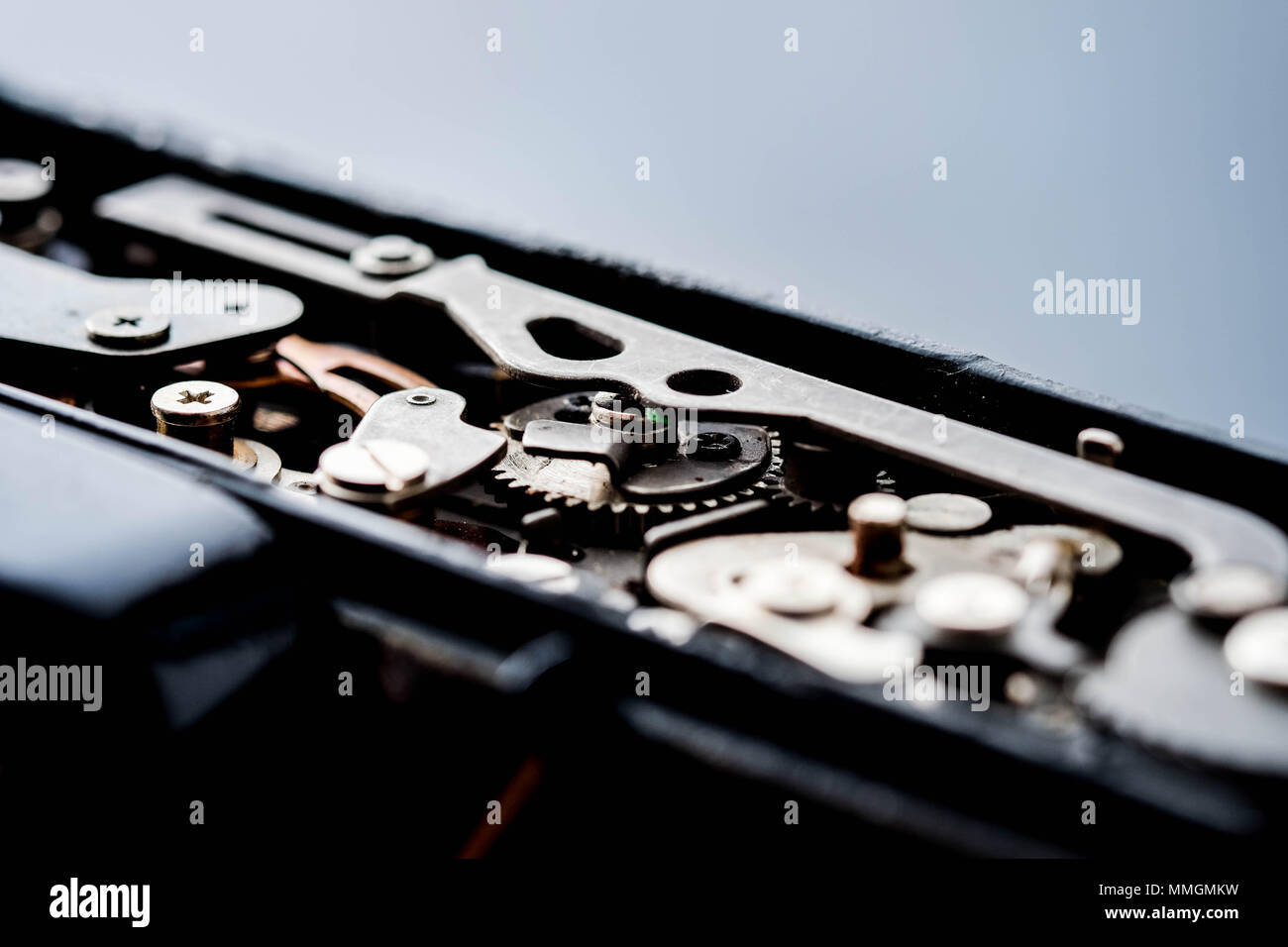 grunge retro vintage background. gears from old mechanism Stock Photo ...