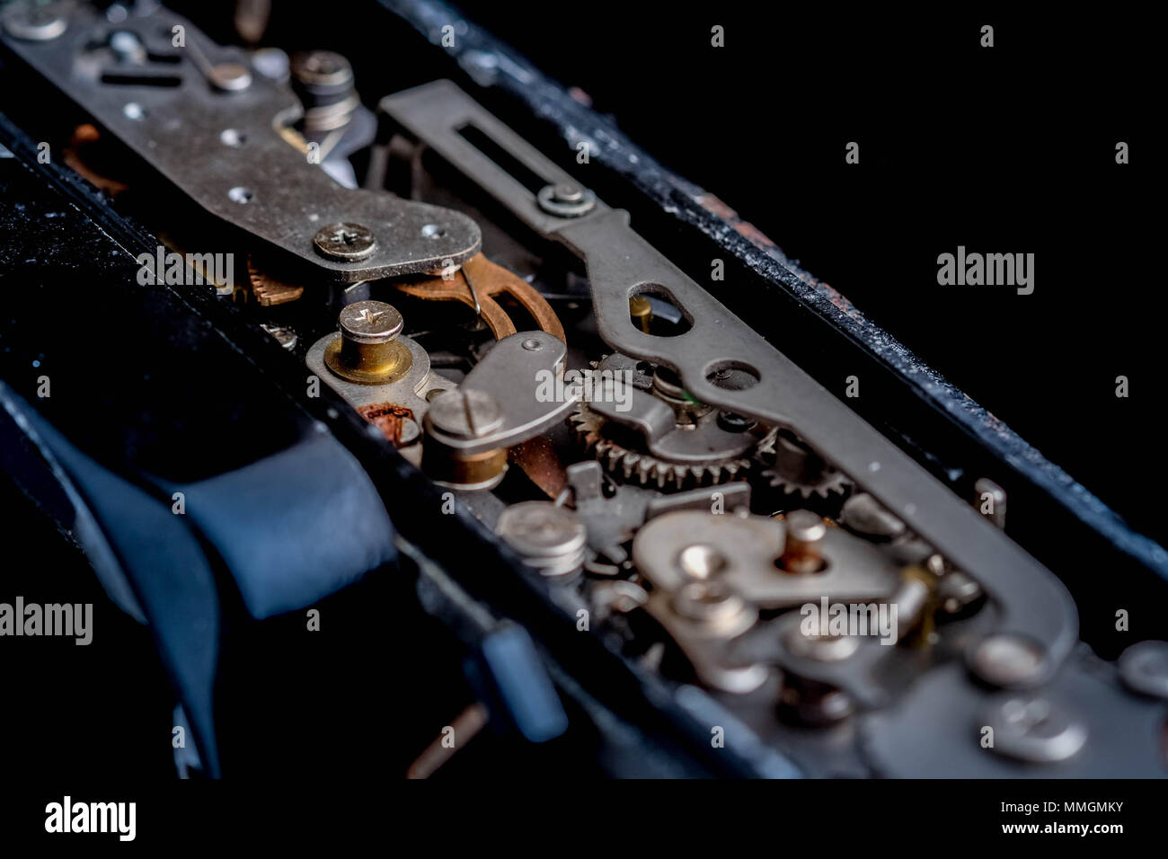 grunge retro vintage background. gears from old mechanism Stock Photo ...