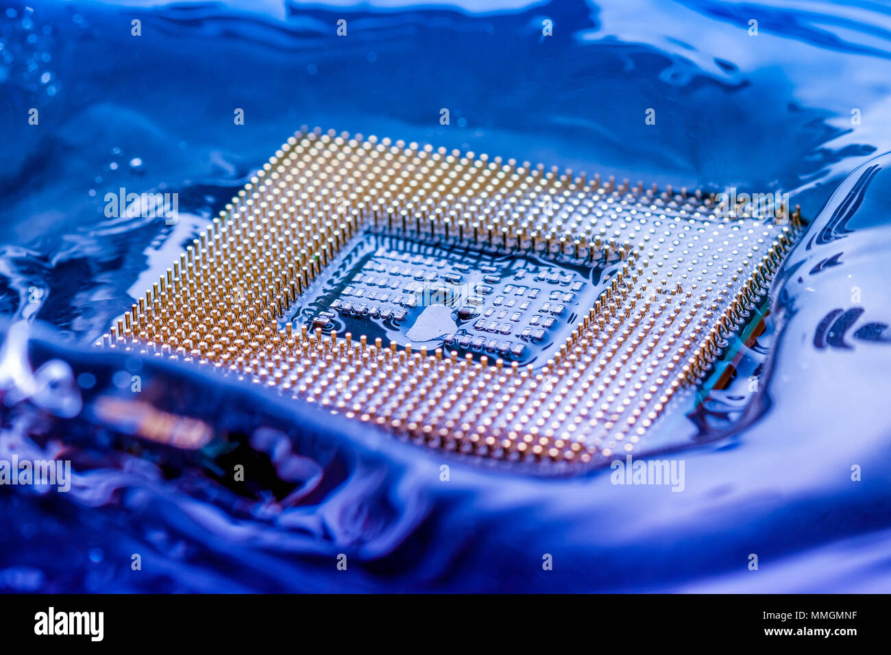 technology cyber electronic concept. cpu ram computer Fall into the ...