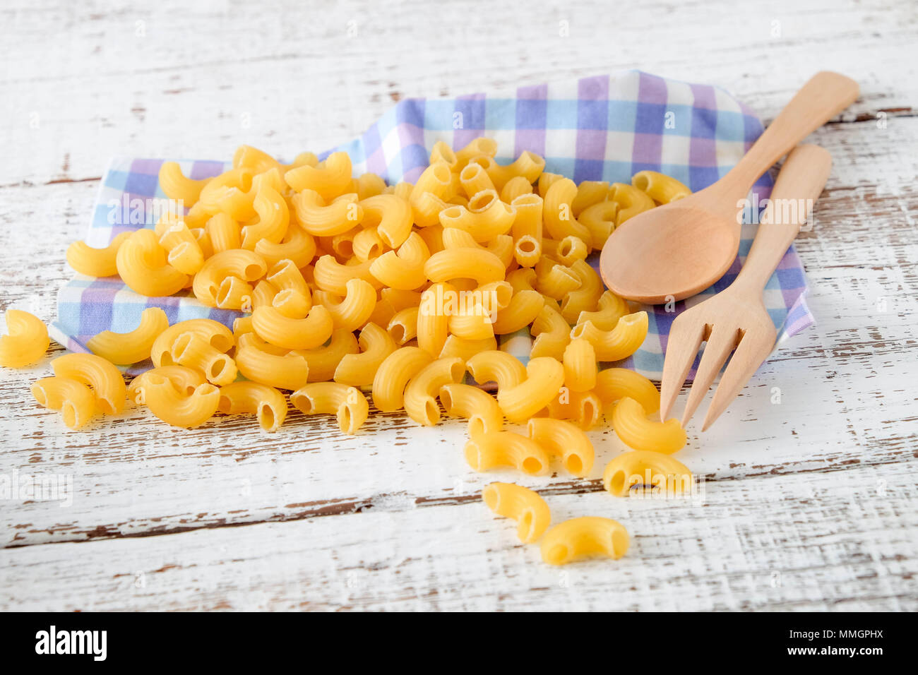 Italian food raw macaroni For cooking food made of flour Stock Photo ...
