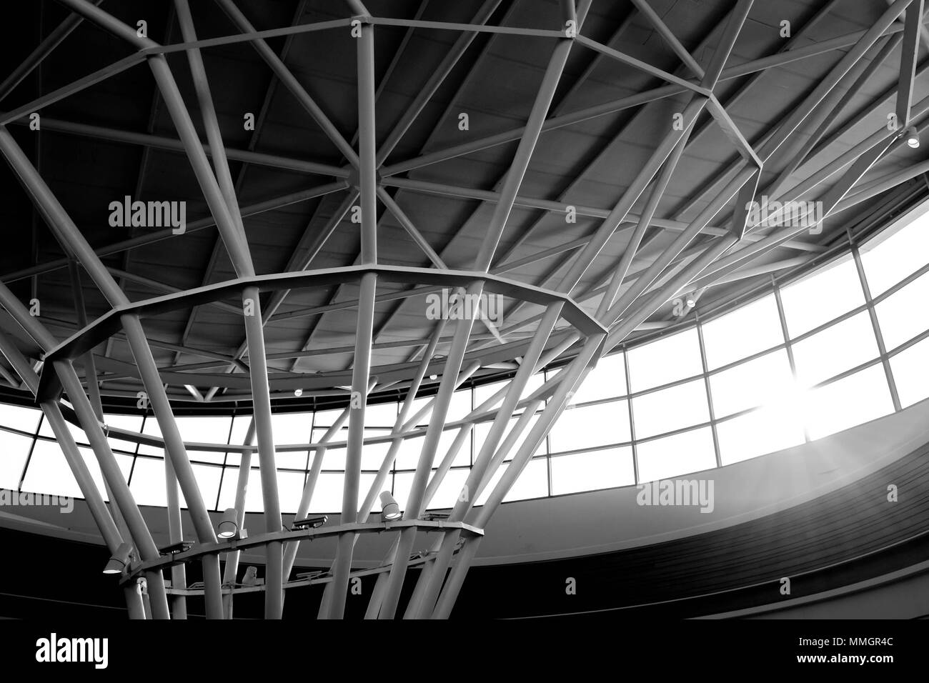 Abstract lines on architecture. modern architecture detail. Refined ...