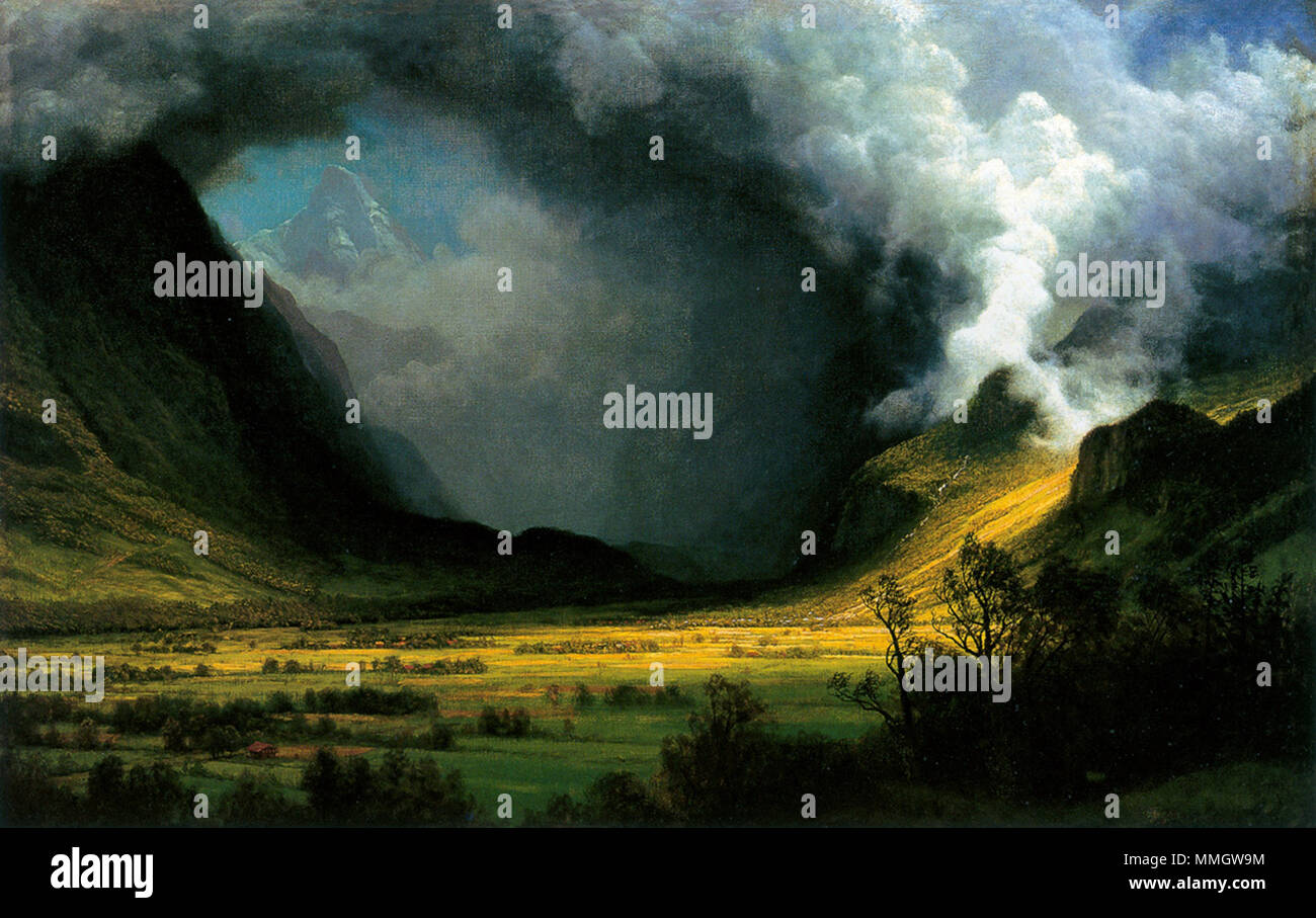 English: Storm in the Mountains . 1870. HRSOA AlbertBierstadt-Storm in ...