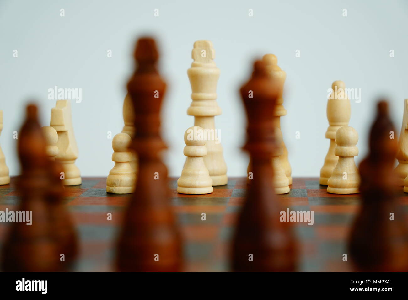 The chess game, board and figures Stock Photo - Alamy