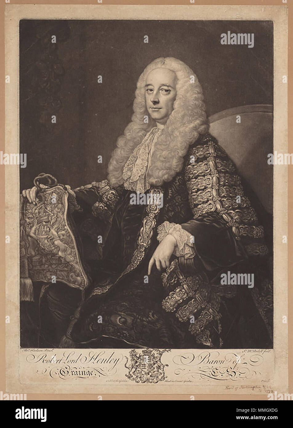 . Portrait of Robert Henley, 1st Earl of Northington (c.1708-1772 ...