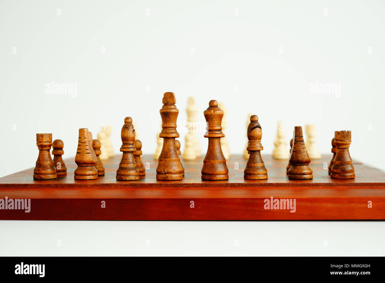 The chess game, board and figures Stock Photo - Alamy
