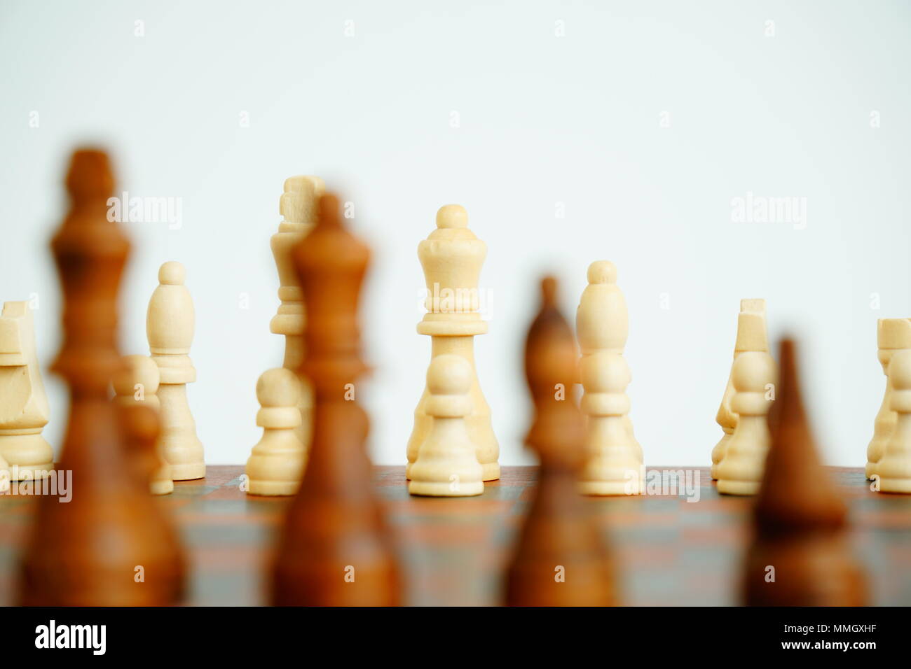 The chess game, board and figures Stock Photo - Alamy