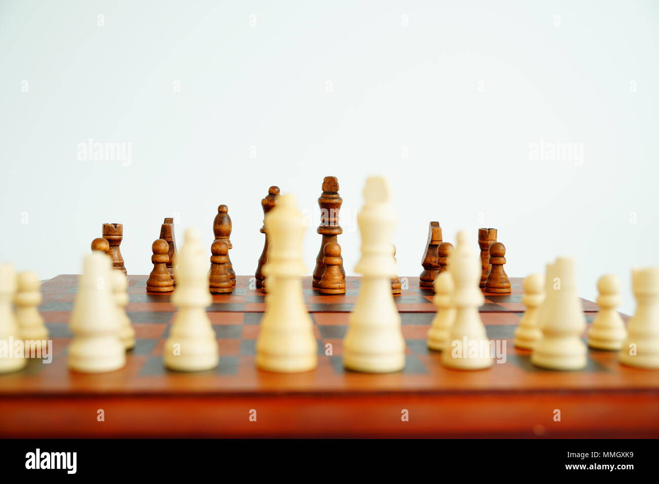 The chess game, board and figures Stock Photo - Alamy