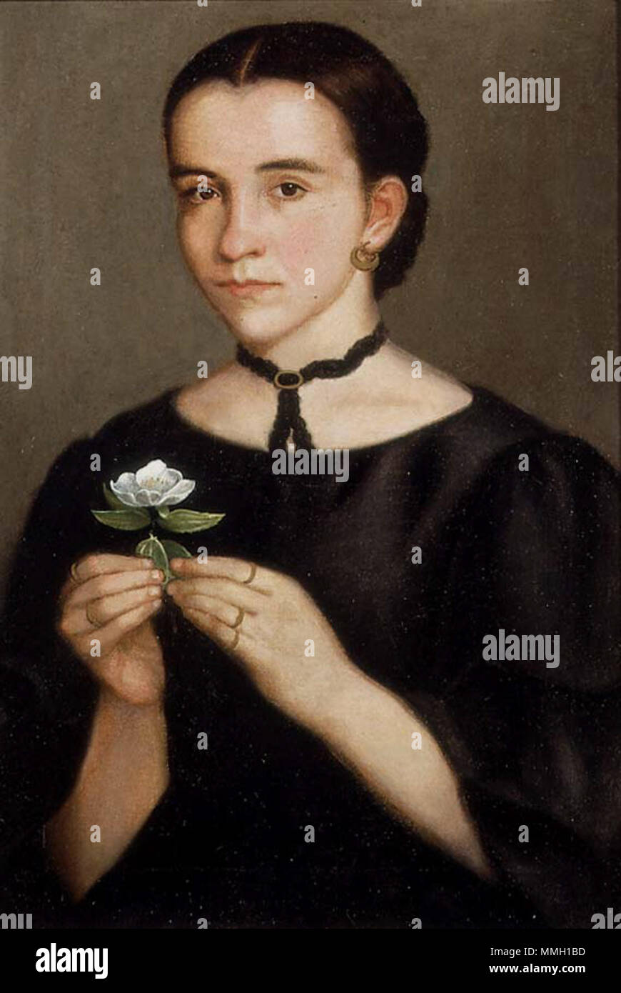 Spanish: Retrato de Dolores Hollos. 1864. Hermenegildo Bustos ...