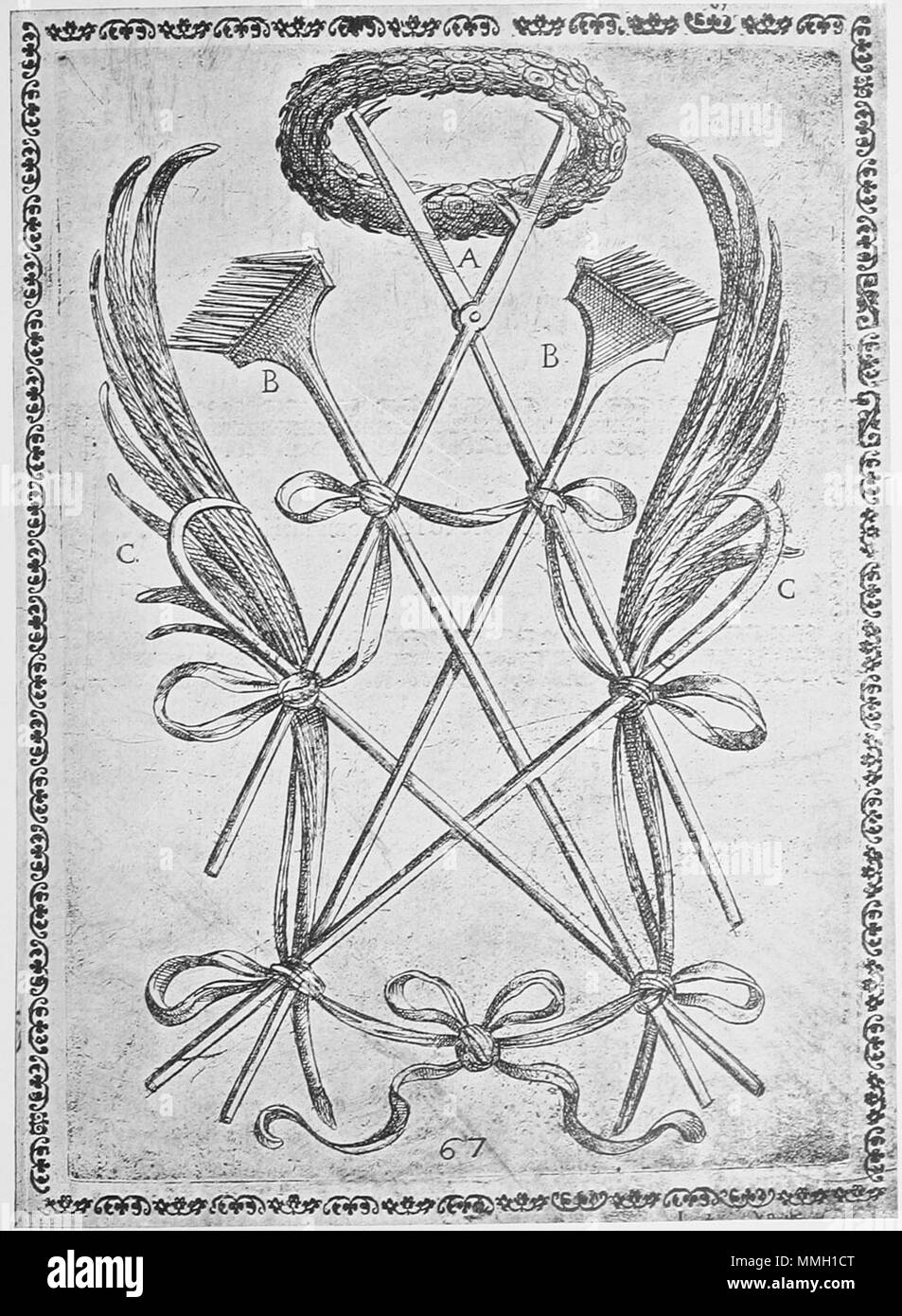 . English: Woodcut by Tempesta showing a torture/execution scene of ...