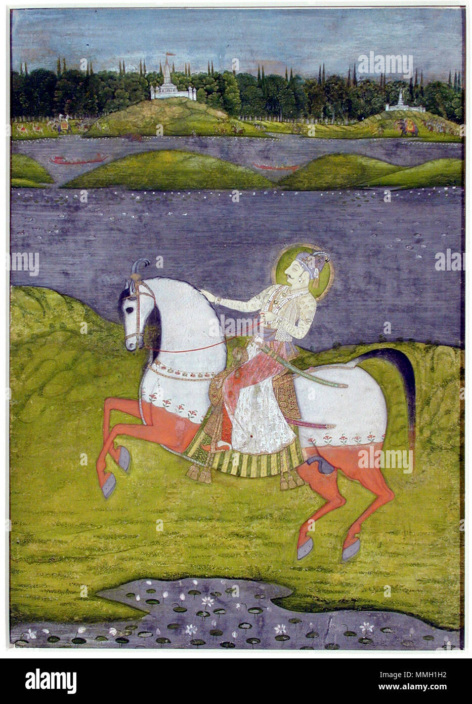 . English: Sardar Singh equestrian. Kishangarh, 1775, San Diego Museum ...