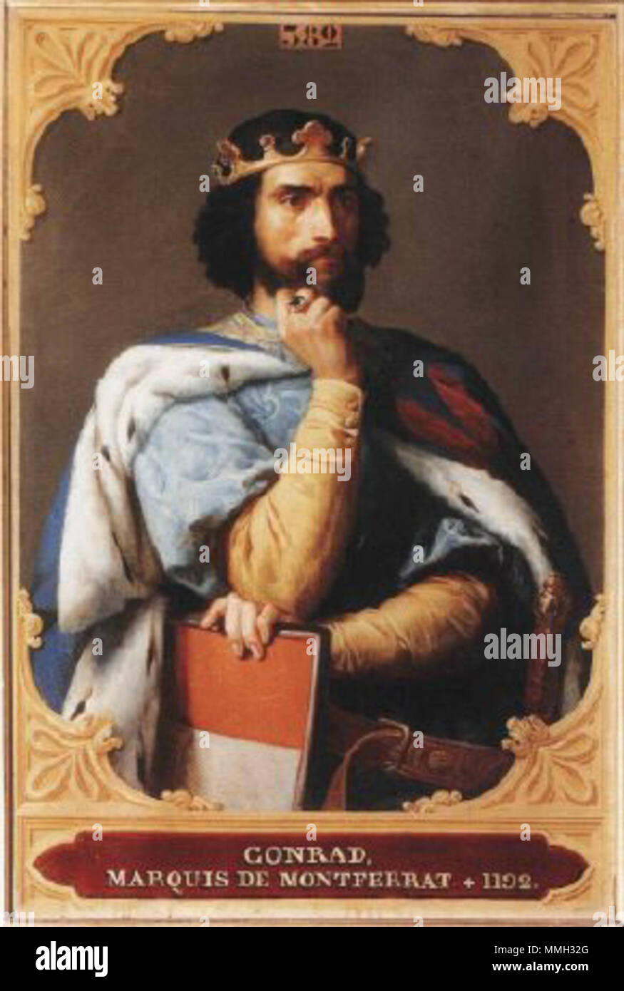 . King Conrad I of Jerusalem . circa 1843. Conrad-Picot Stock Photo - Alamy