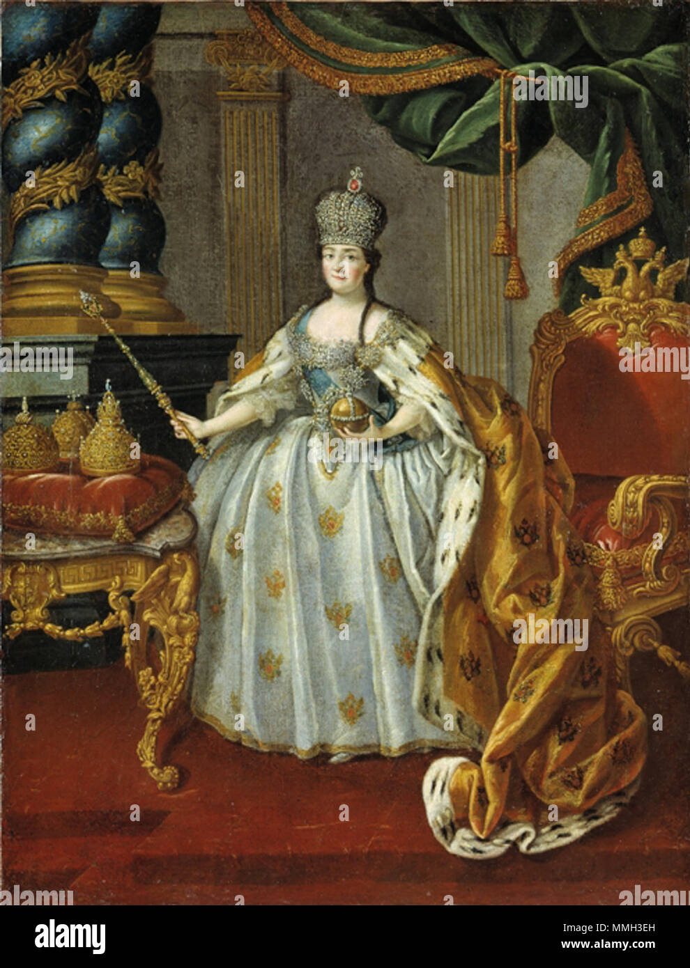 Portrait of Catherine the Great (1729-1796). 18th century. Catherine II ...