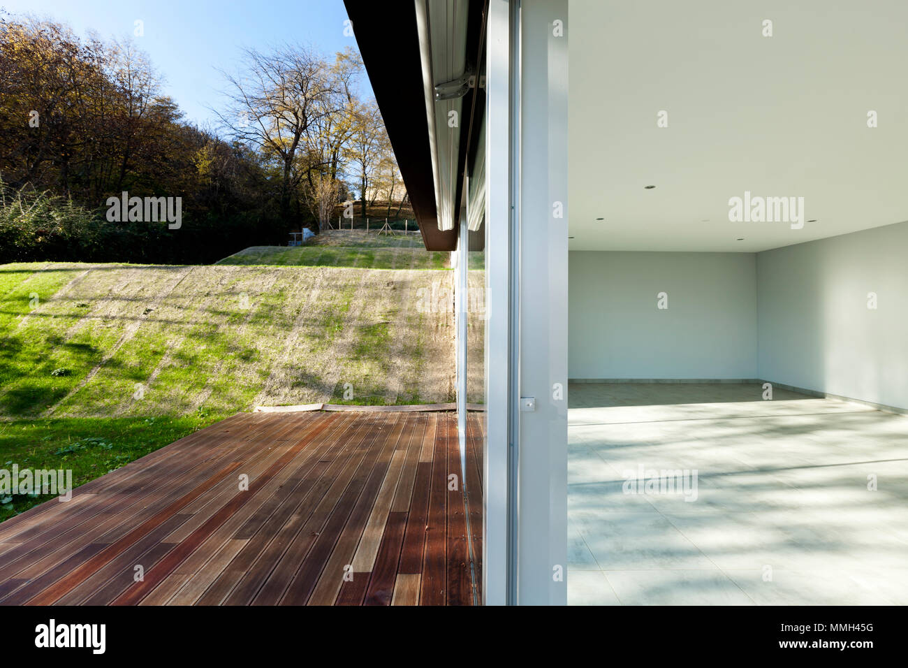 beautiful modern house, view of the interior from the patio Stock Photo ...